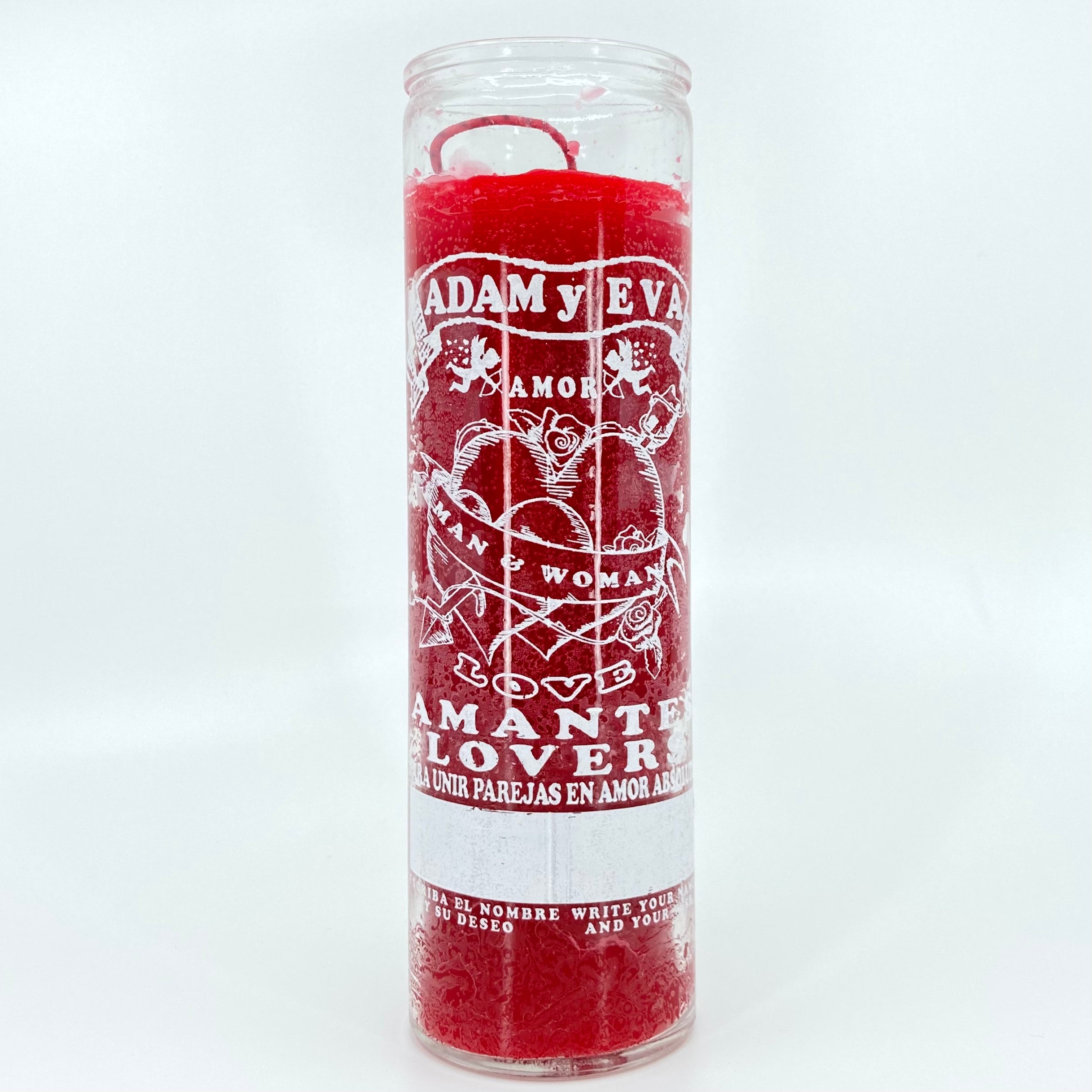 Adam & Eve 7 Day Candle Red - Adan & Eva Veladora Roja | Botanica El ...